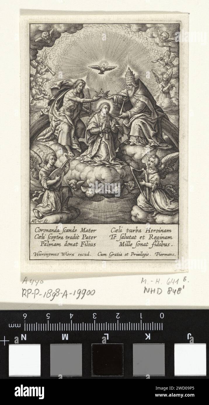 CREAT OF MARIA, Antonie WIERIX (III), 1606 - Before 1619 print Mary is crowned by the trinity ...