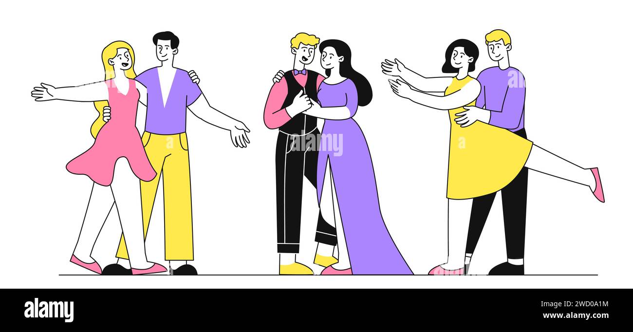 Happy mature couple enjoy Stock Vector Images - Alamy