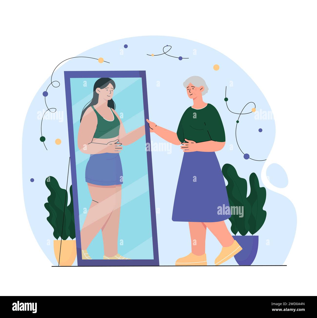Self care mirror Stock Vector Images - Alamy