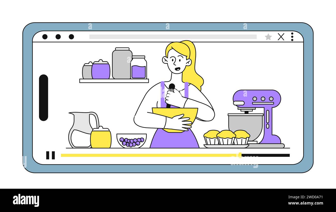 Online cooking class Cut Out Stock Images & Pictures - Alamy