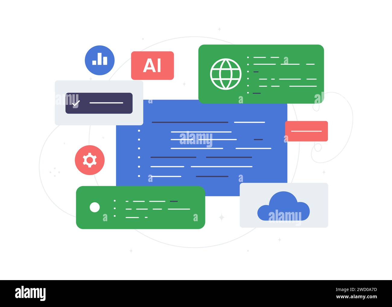Computer programing Cut Out Stock Images & Pictures - Alamy
