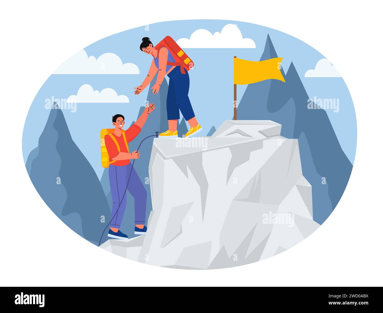Rock climbing vector concept Stock Vector Image & Art - Alamy