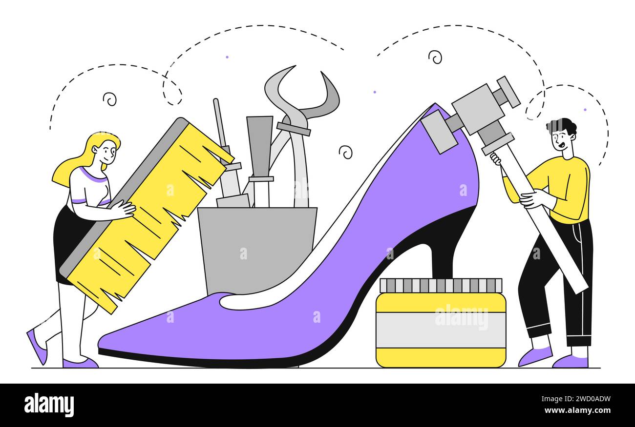 Shoemakers team vector linear concept Stock Vector Image & Art - Alamy Shoemakers team vector linear concept Stock Vector Image & Art - Alamy