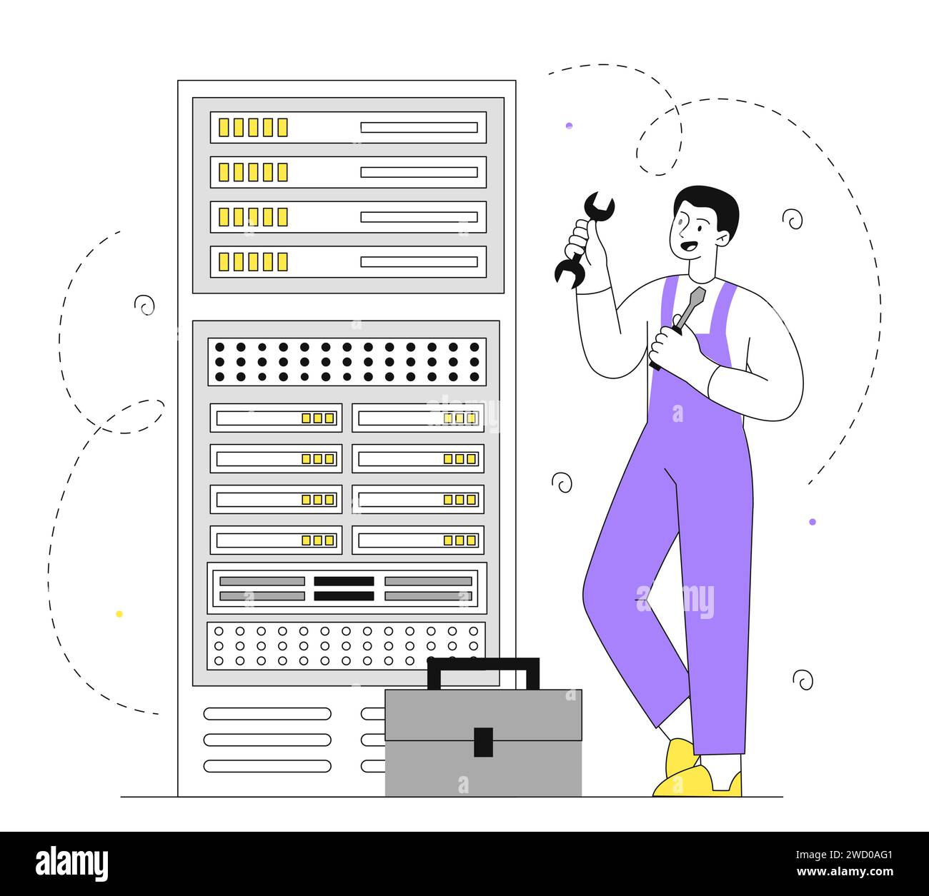 Server support maintenance system Cut Out Stock Images & Pictures - Alamy