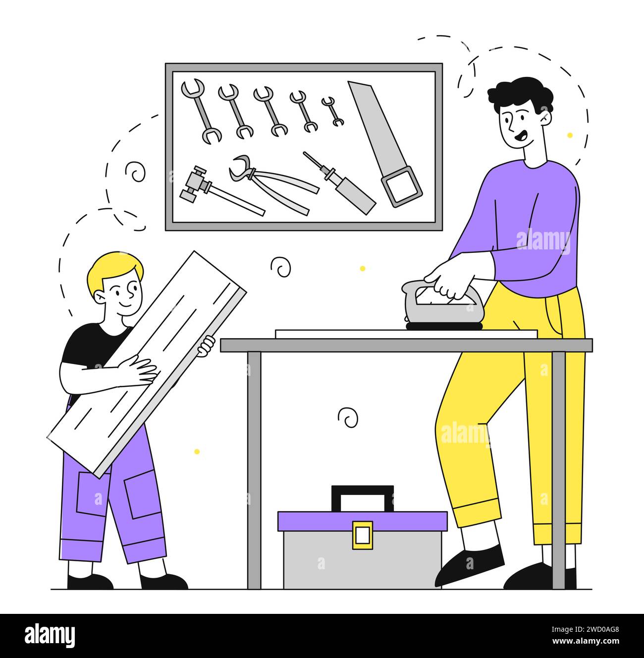 Worker in workshop Cut Out Stock Images & Pictures - Alamy