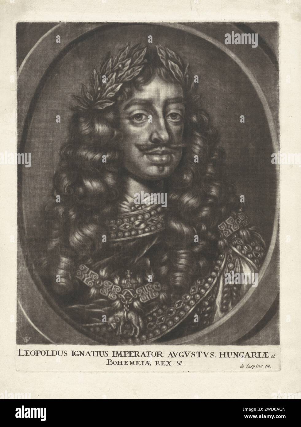 Portrait of Emperor Leopold I, Jan van Somer, 1655 - 1700 print Leopold ...