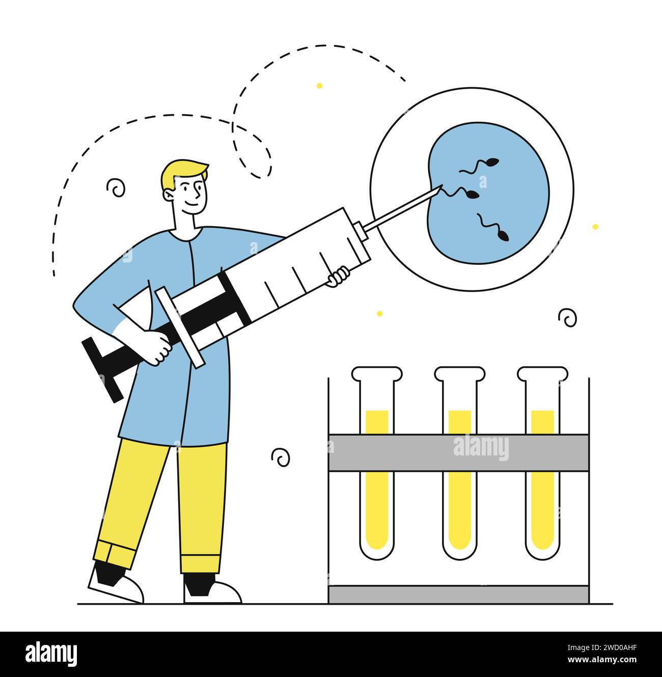 Line dna analysis tube Cut Out Stock Images & Pictures - Alamy