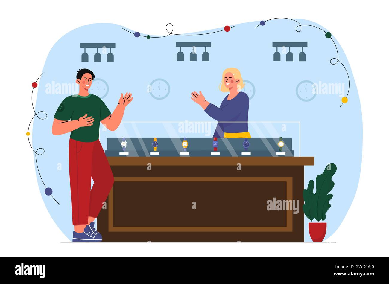 Watch shop display Stock Vector Images - Alamy