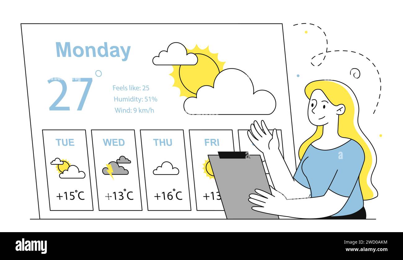 Tv weather girl hi-res stock photography and images - Alamy