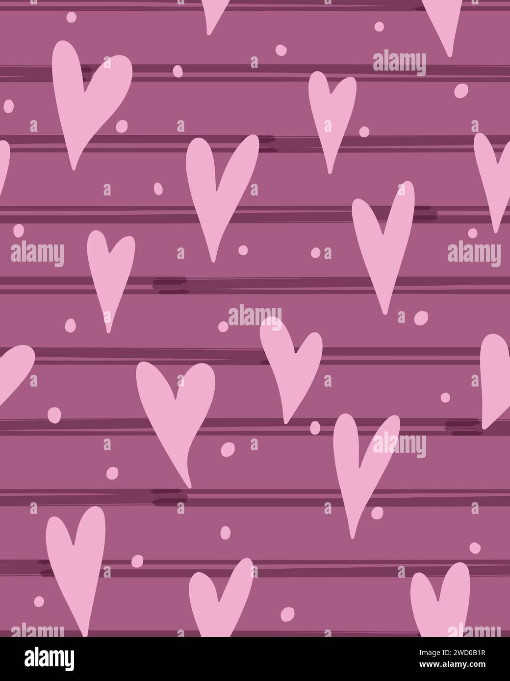 Lines and hearts Seamless Pattern. Can be used for wallpaper, pattern ...