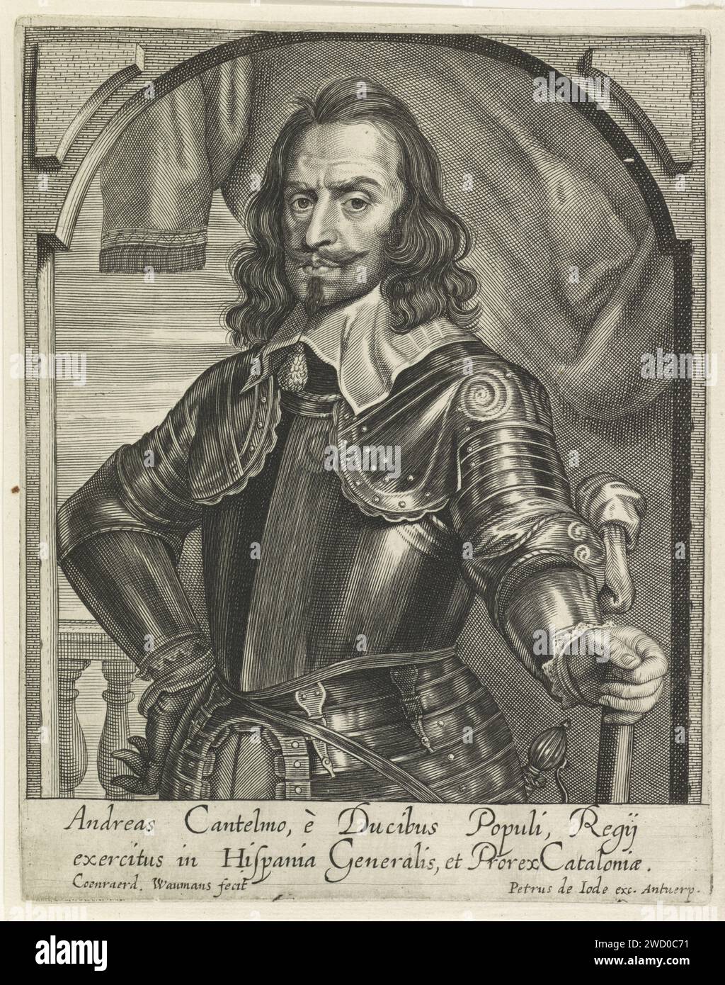 Portrait of the general Don Andrea Cantelmo, Coenraet Waumans, 1633 ...