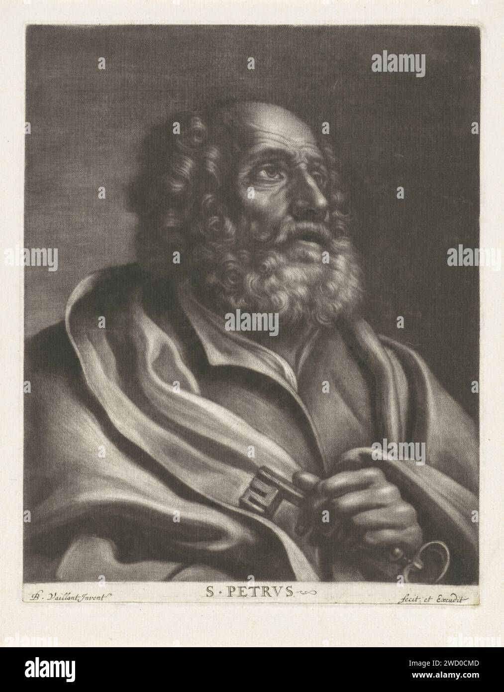 Apostel Petrus, Bernard Vaillant, 1642 - 1698 print paper the apostle ...