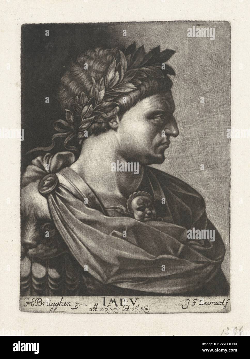 Portrait of Claudius I, emperor of the Roman Empire, Johann Friedrich ...