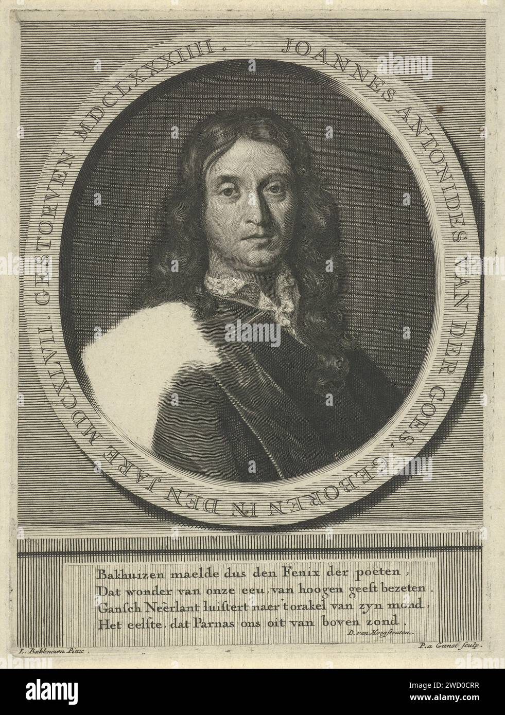 Portrait of Jan Antonides van der Goes, Pieter van Gunst, After Ludolf ...