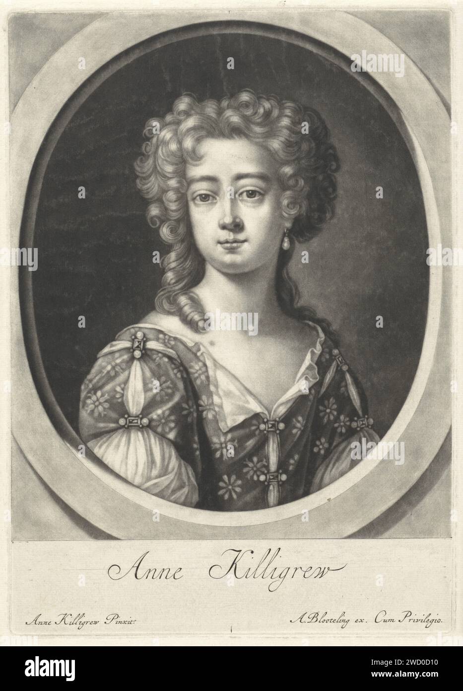 Portret Van Anne Killigrew, Abraham Bloteling, After Anne Killigrew ...