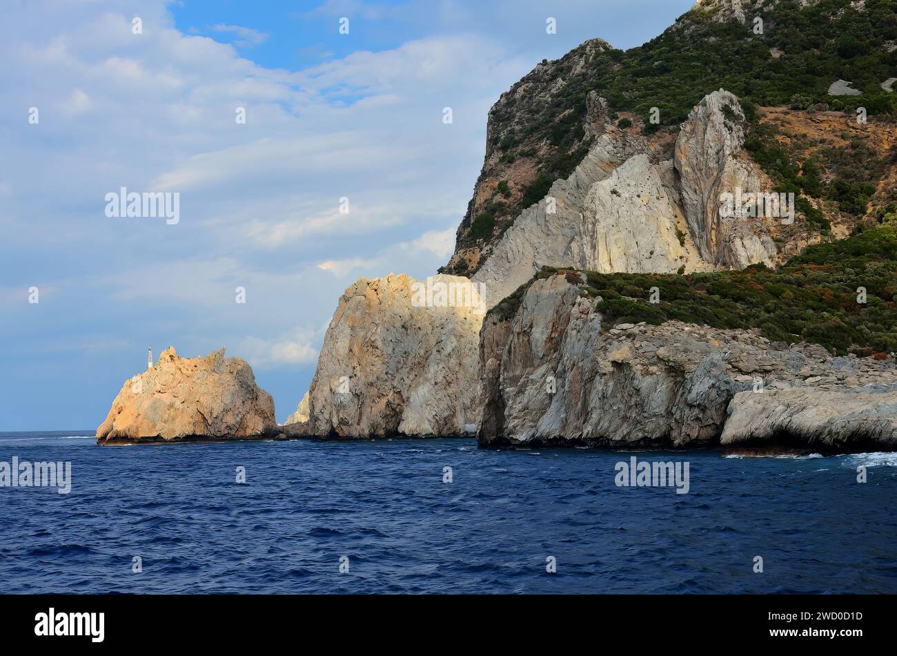 The breathtaking coastal landscape of Mount Athos, Greece Stock Photo ...