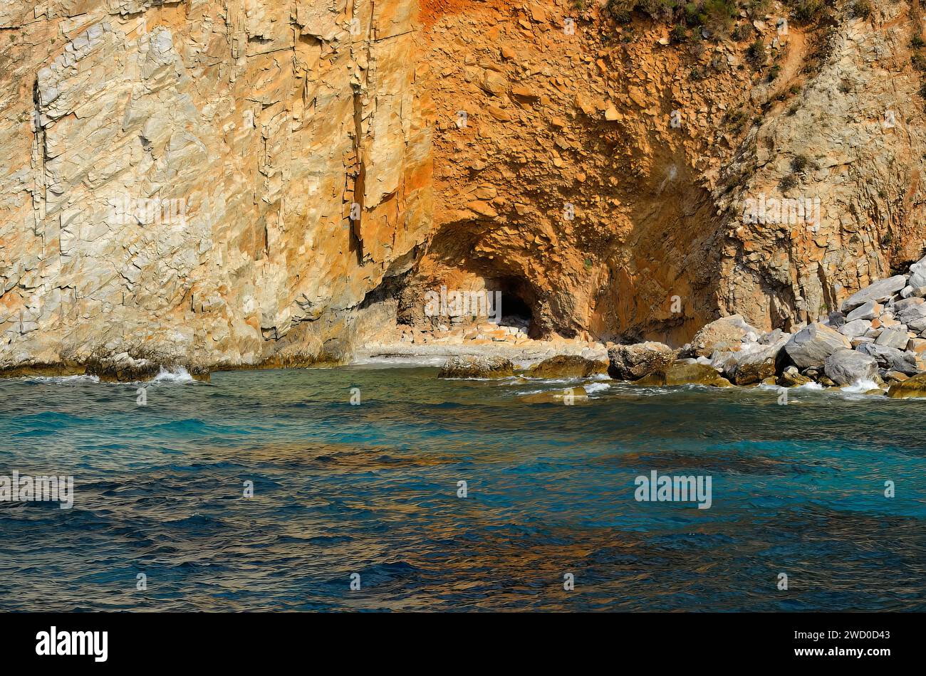 The breathtaking coastal landscape of Mount Athos, Greece Stock Photo ...