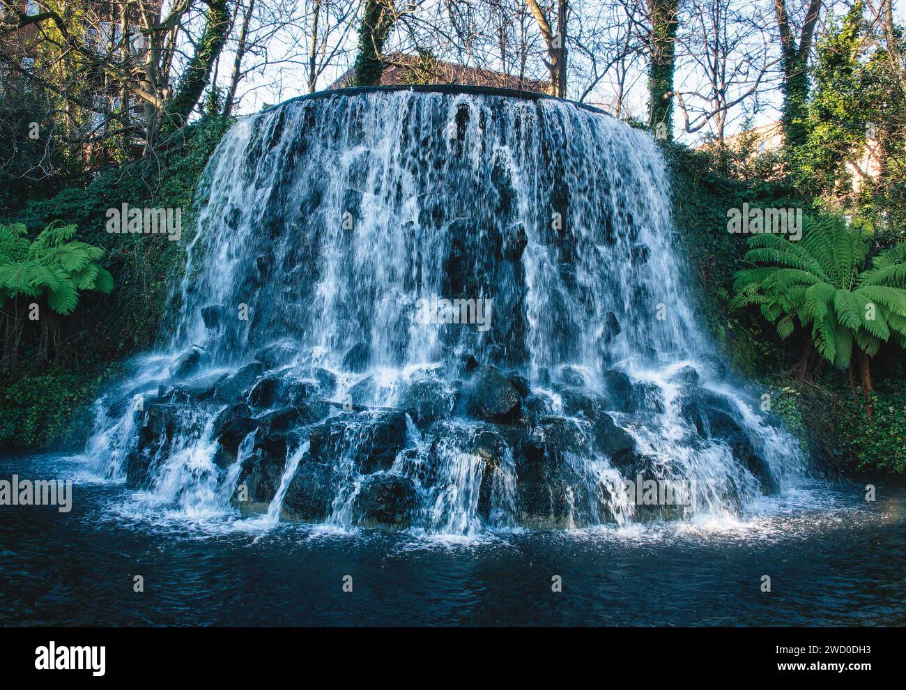 Waterfall in Iveagh Gardens, Dublin Stock Photo - Alamy