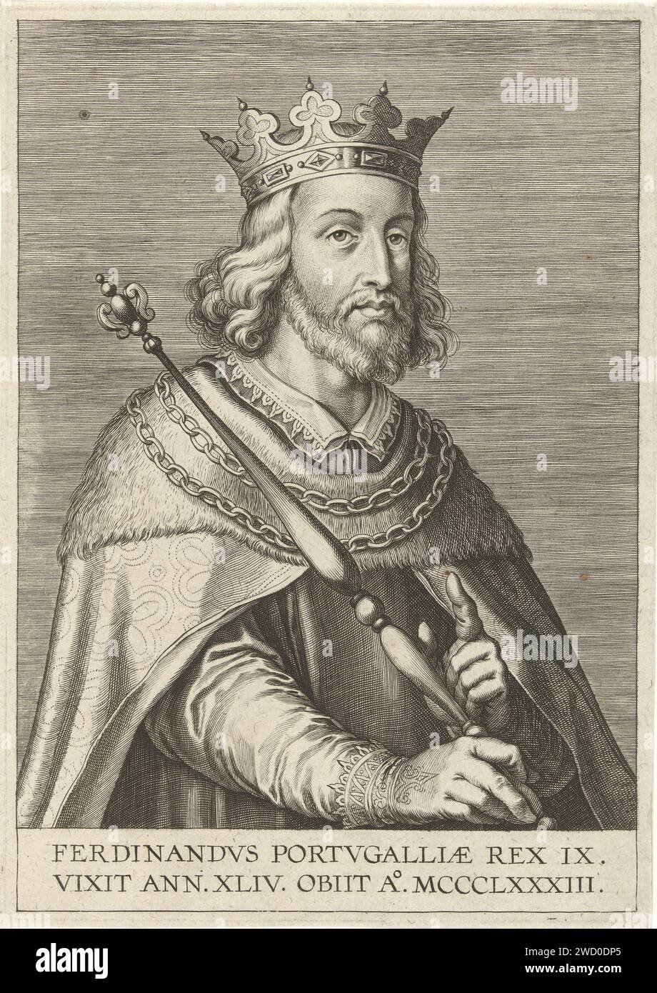 Portrait of King Ferdinand I of Portugal, Cornelis Galle (I), 1621 ...