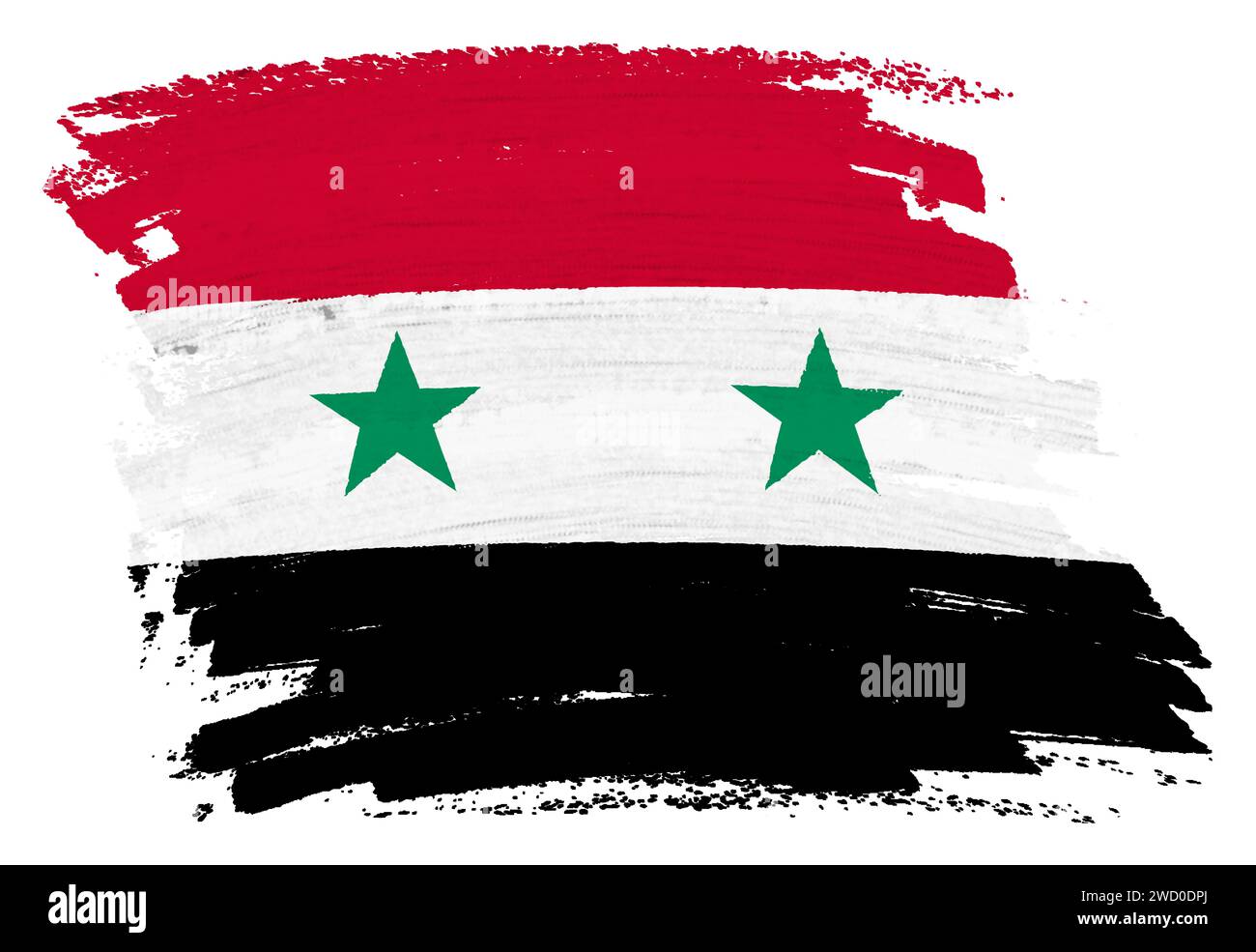 Syria flag background paint splash Stock Photo - Alamy