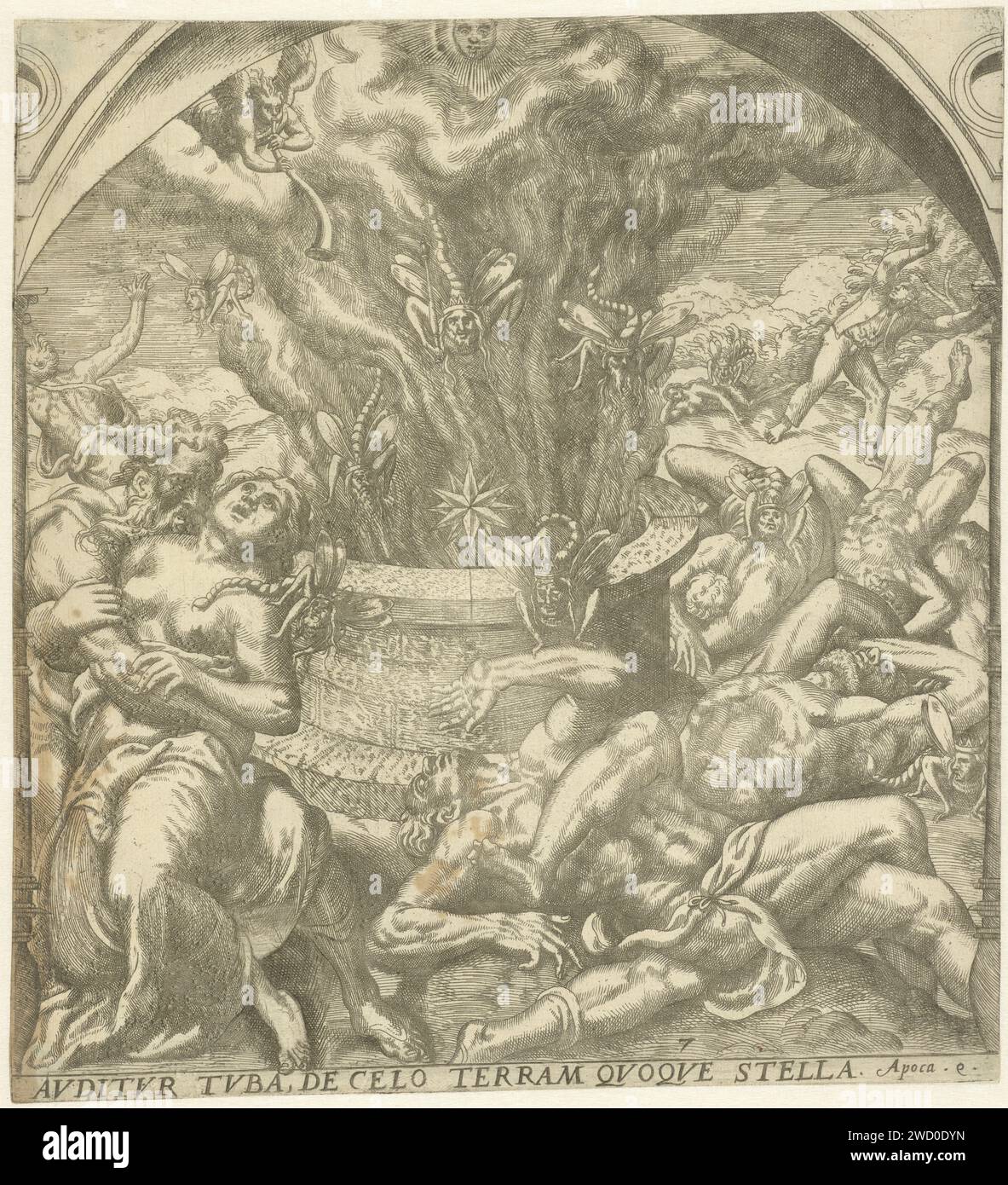 Sprinkhaanenplaag after the fifth Bazuingeschal, Gerard van Groeningen ...