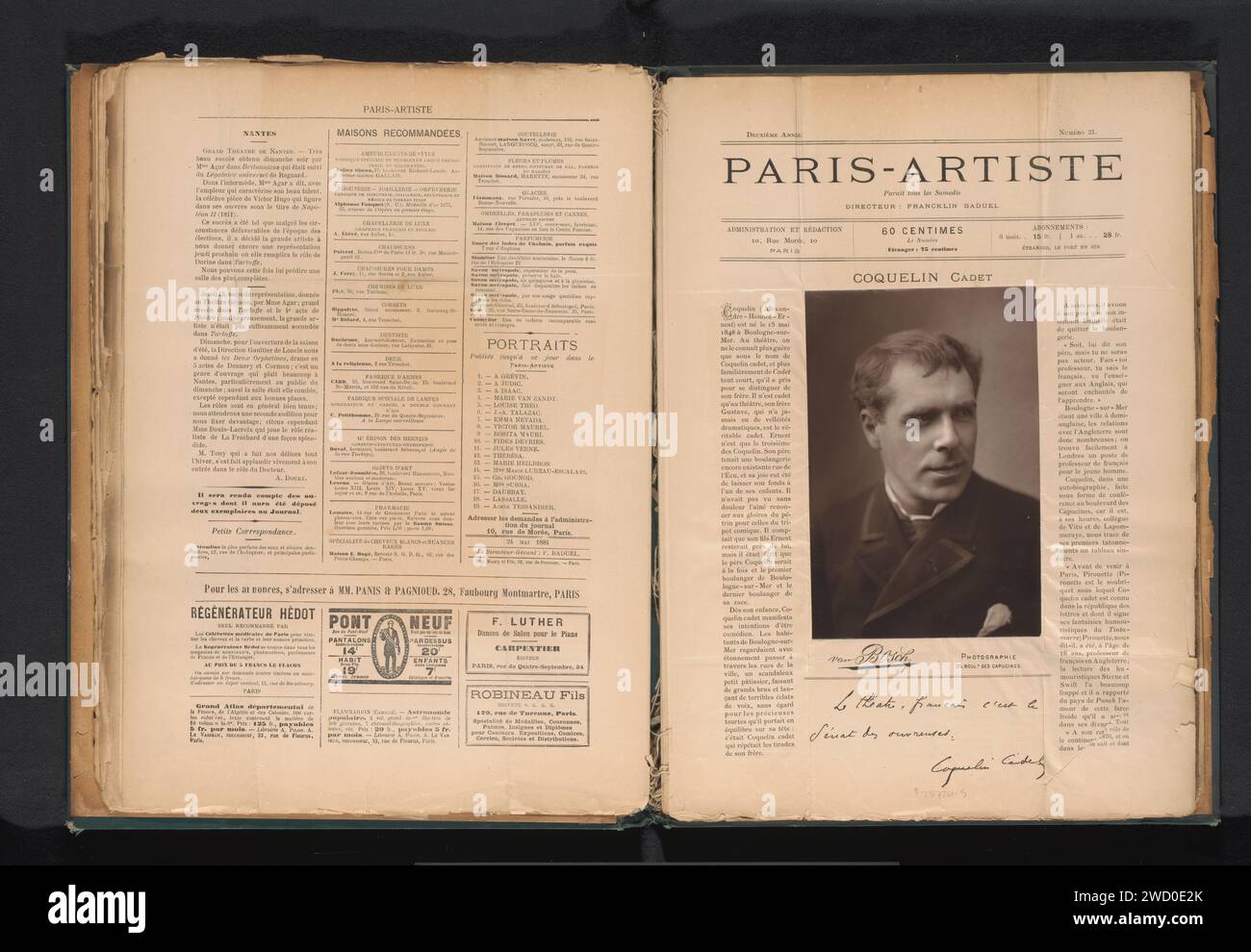 Portrait of Ernest Alexandre Honoré Coquelin, Otto van Bosch, 1880 ...