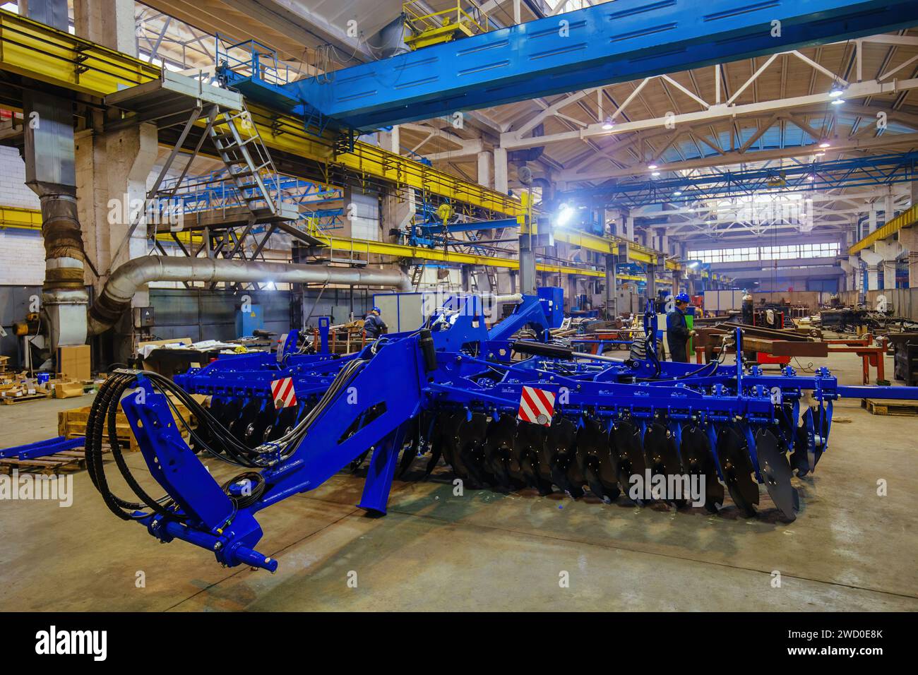 Assembling of agricultural disc cultivator in factory Stock Photo - Alamy
