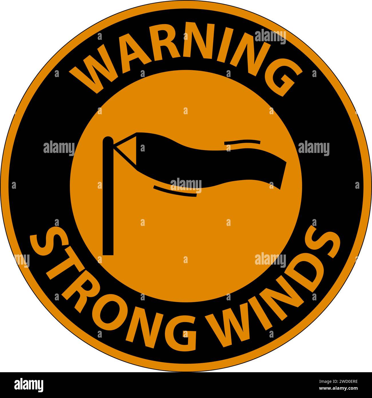 Strong wind warning Stock Vector Images - Alamy