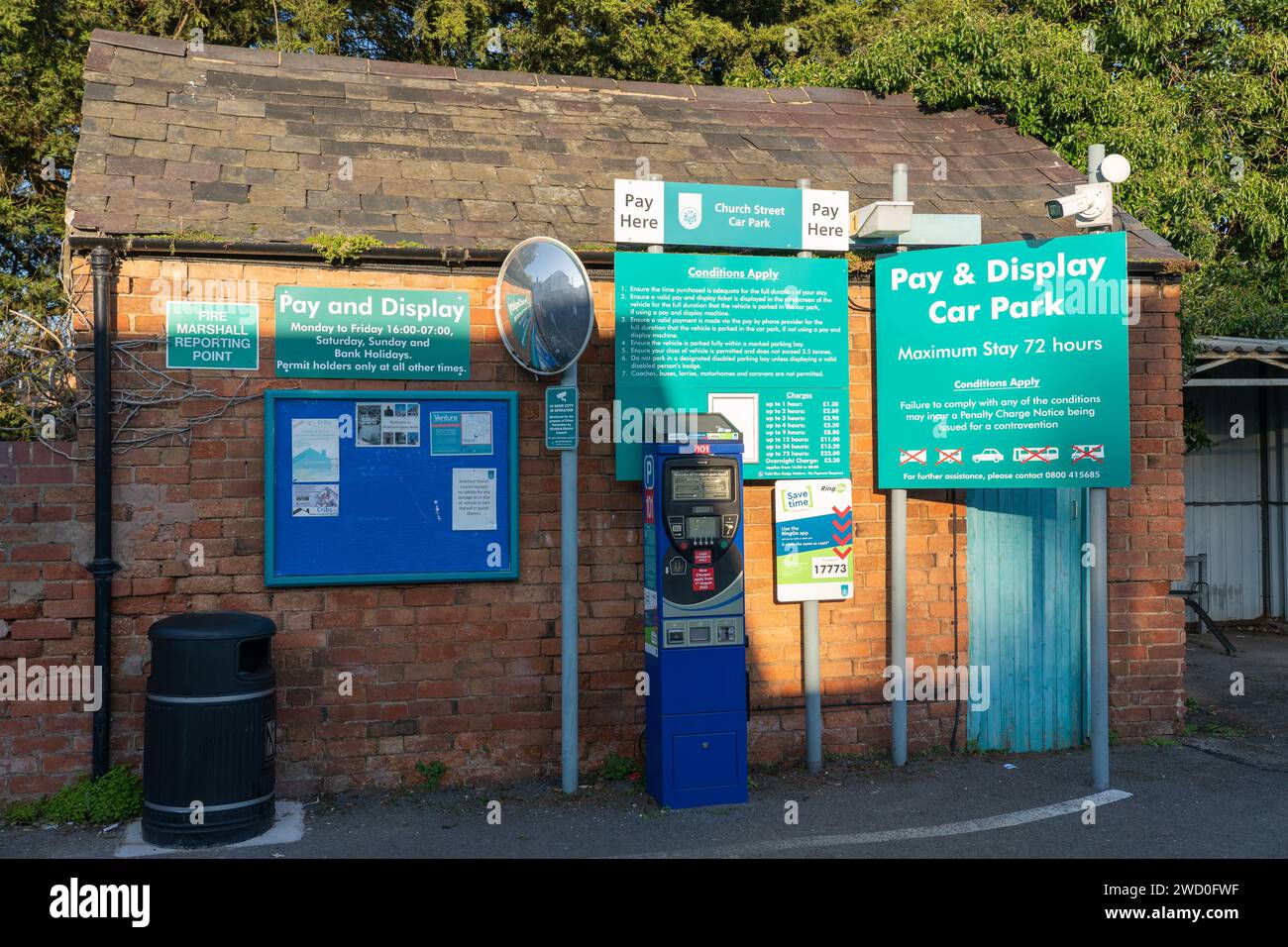 Church Street pay and display council car park with a card only payment ...