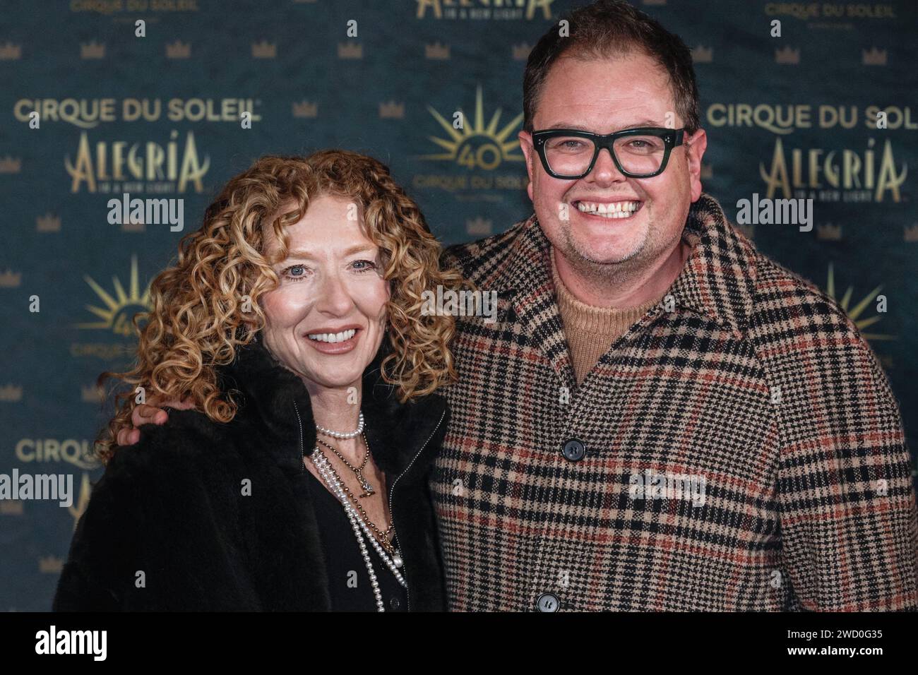 London, UK. 17th Jan, 2024. Kelly Hoppen and Alan Carr arriving for the ...