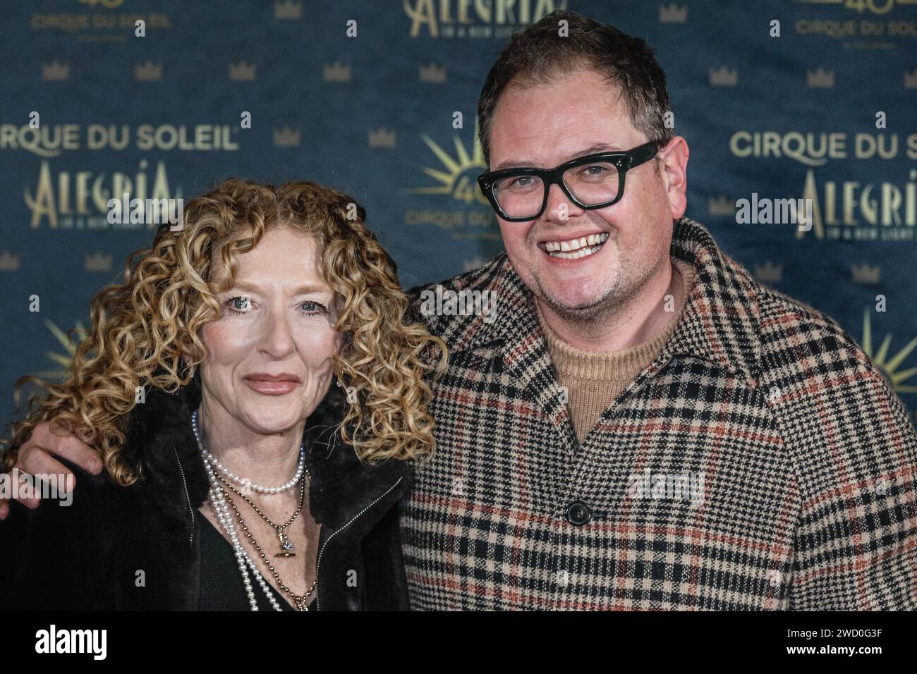 London, UK. 17th Jan, 2024. Kelly Hoppen and Alan Carr arriving for the ...