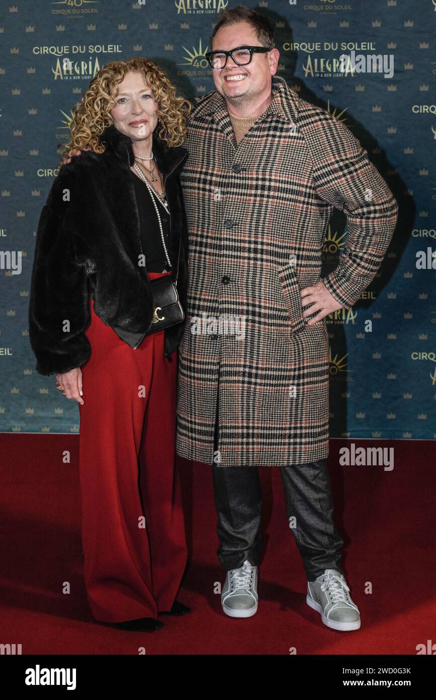 London, UK. 17th Jan, 2024. Kelly Hoppen and Alan Carr arriving for the ...
