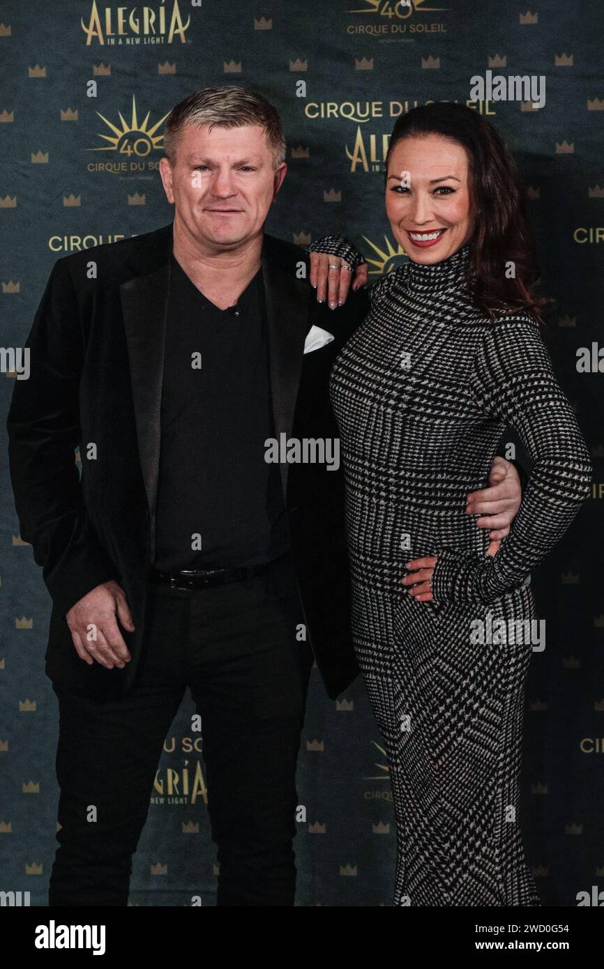 London, UK. 17th Jan, 2024. Ricky Hatton and partner arriving for the ...