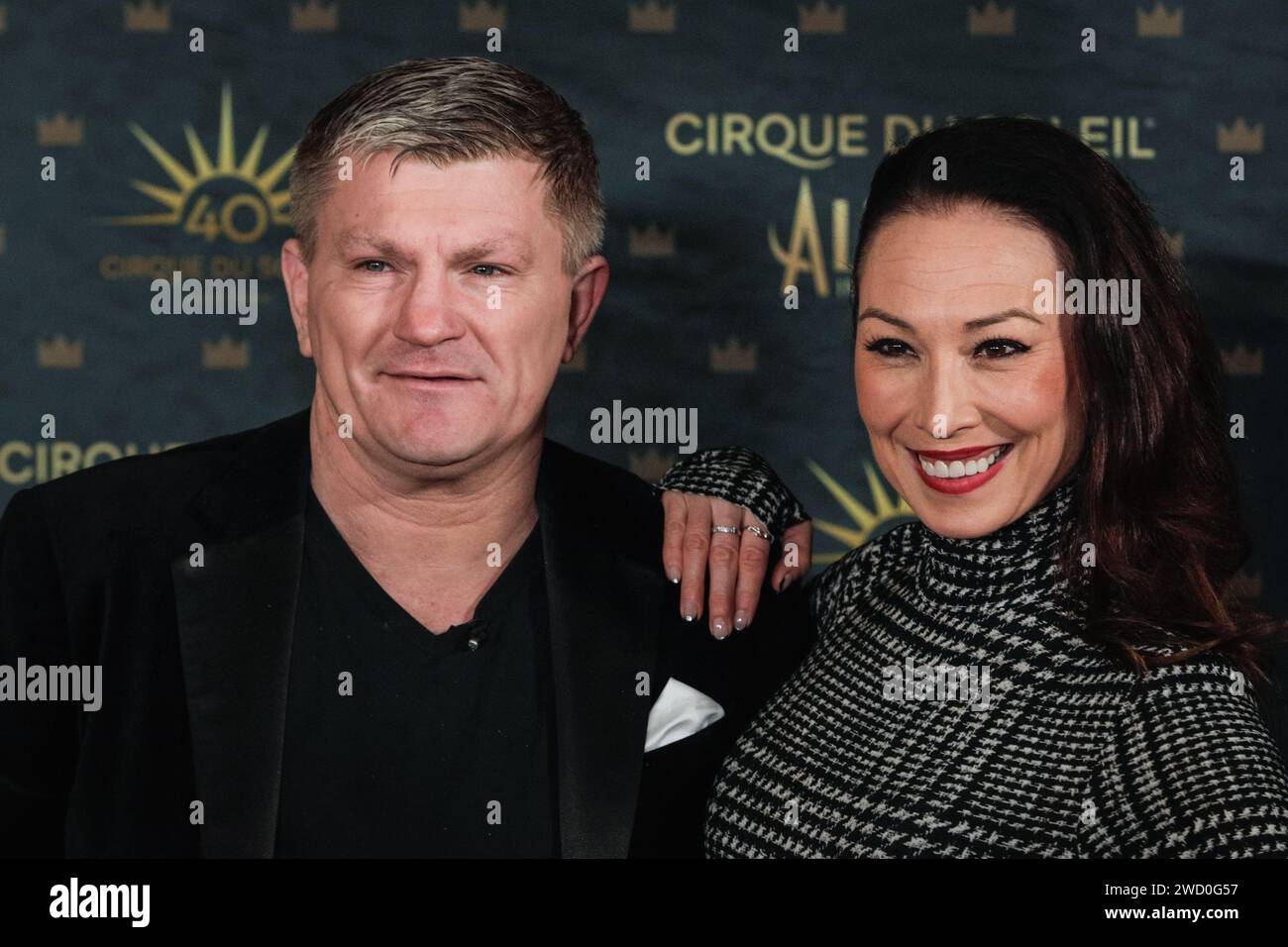 London, UK. 17th Jan, 2024. Ricky Hatton and partner arriving for the ...