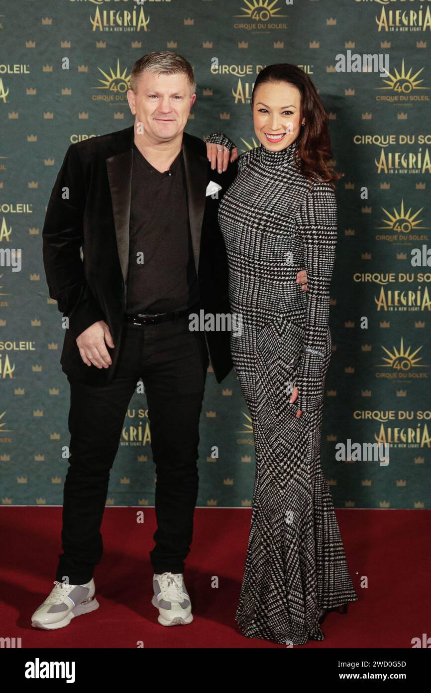 London, UK. 17th Jan, 2024. Ricky Hatton and partner arriving for the ...