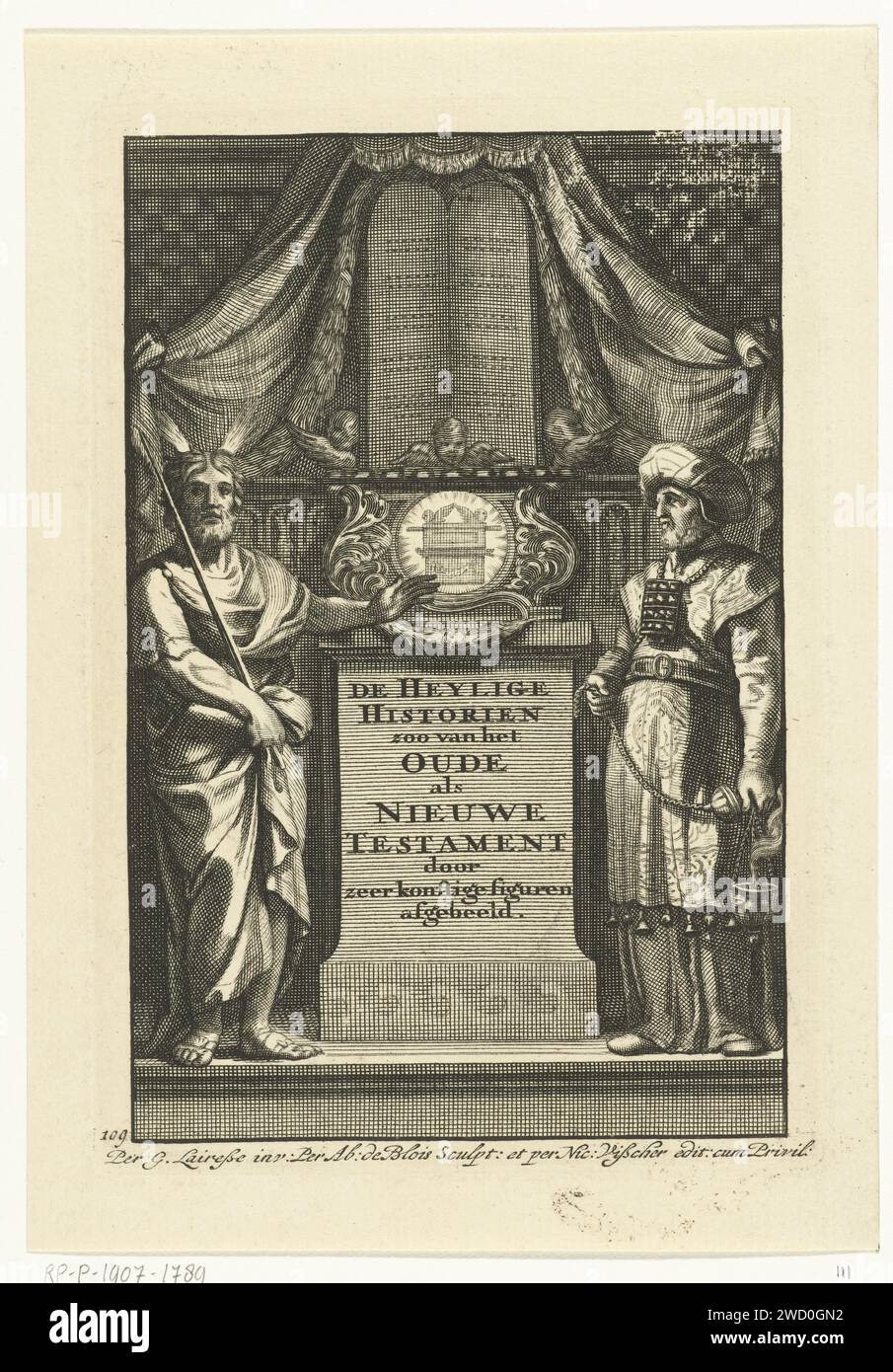 Allegory on the old and New Testament with Moses and Aaron, Abraham de ...