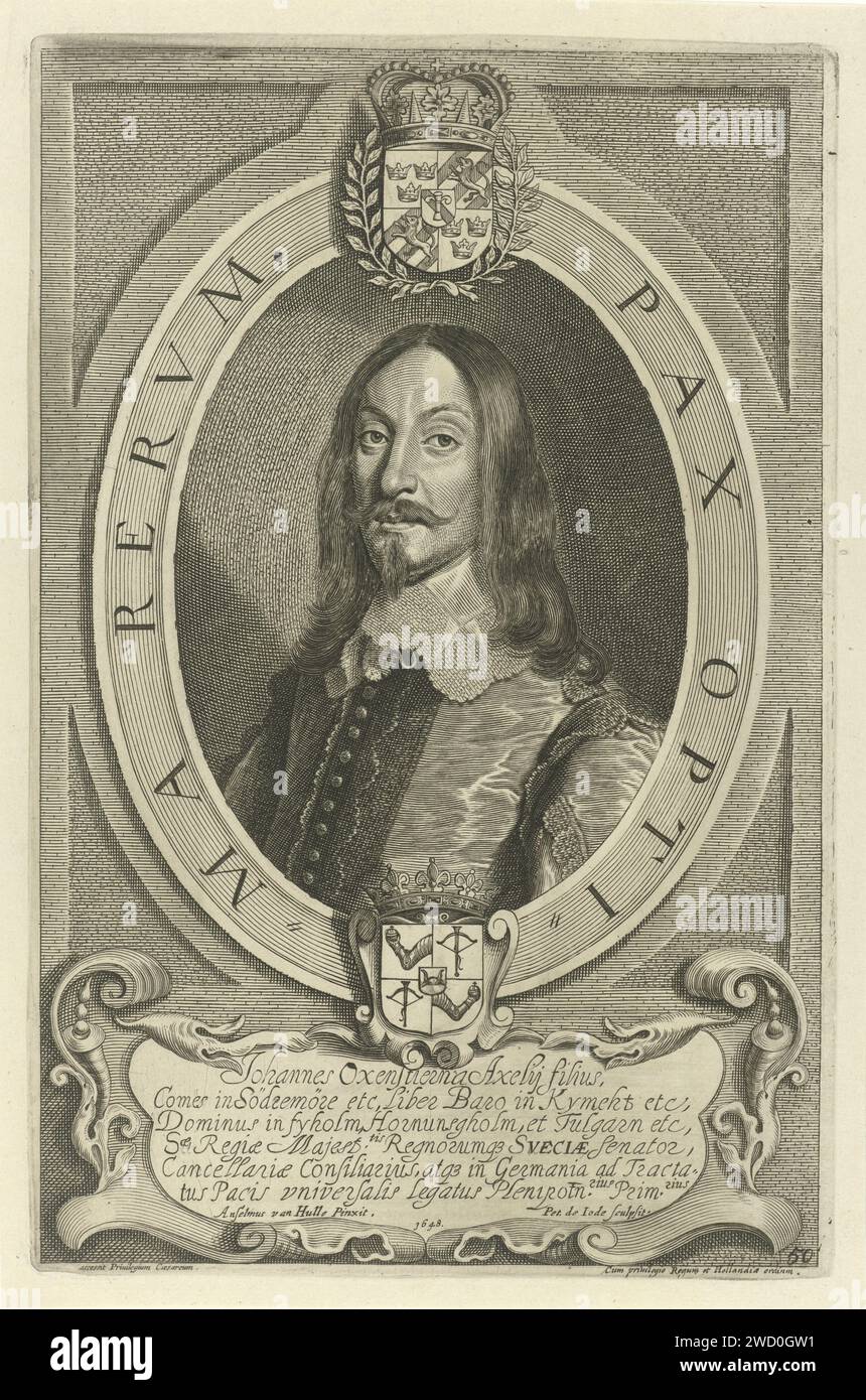 Portrait of Johan Oxensterna, Pieter de Jews (ii), After Anselm of them ...