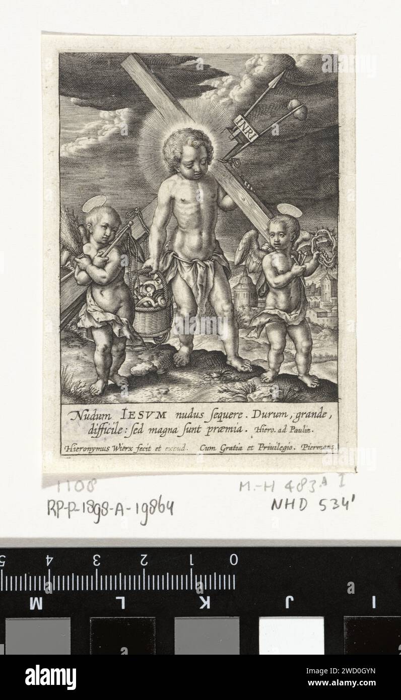 Christkind wears the passion tools, Hieronymus Wierix, 1563 - Before 1619 print The Christ child ...