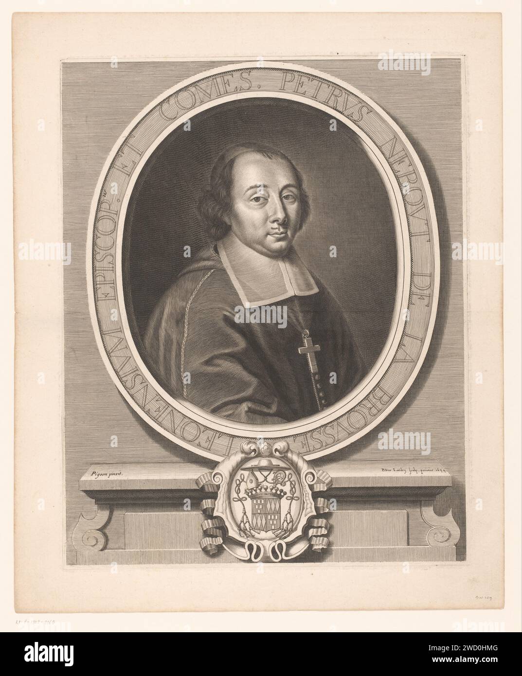 Portret van Pierre Nebout de la Brousse, Pierre Landry, After Pigeon ...