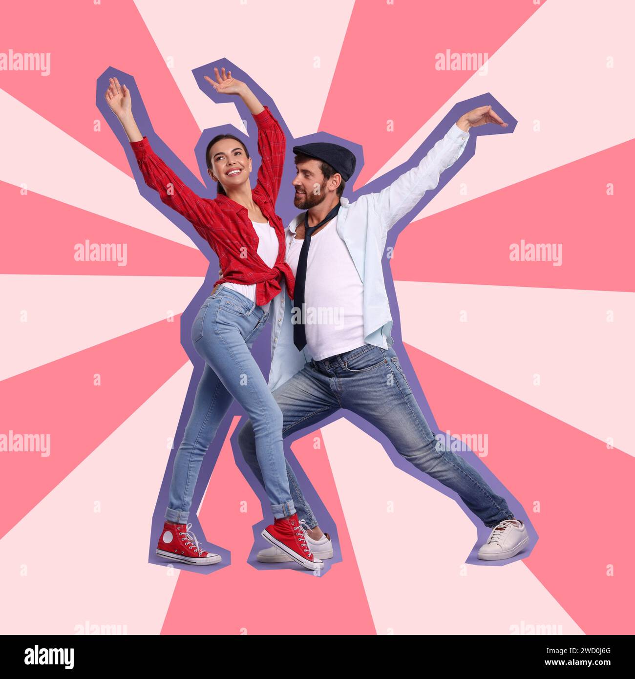 Cartoon girl dancing hi-res stock photography and images - Alamy