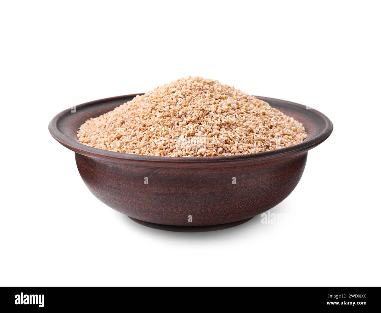 Dry wheat groats in bowl isolated on white Stock Photo - Alamy