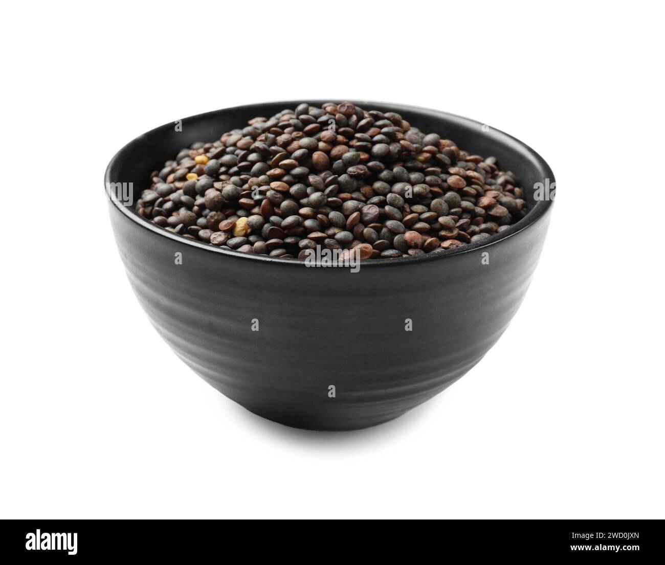 Raw lentils in bowl isolated on white Stock Photo - Alamy