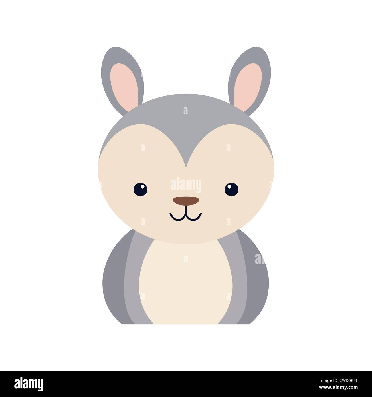 Sticker cute rabbit head cartoon Cut Out Stock Images & Pictures - Alamy