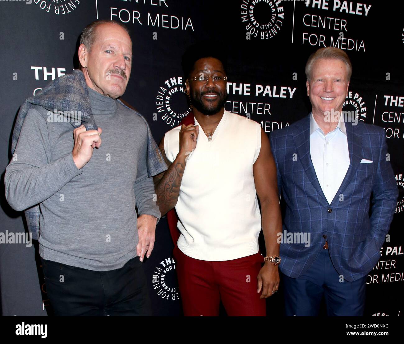 New York City, USA. 17th Jan, 2024. Bill Cowher, Nate Burleson and Phil ...