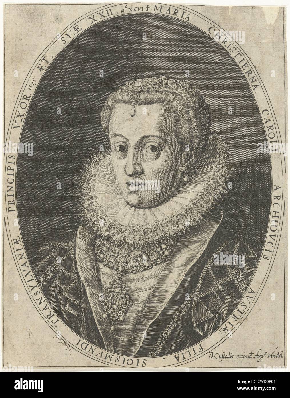Portrait of Maria Christina of Austria at the age of 22, Dominicus ...