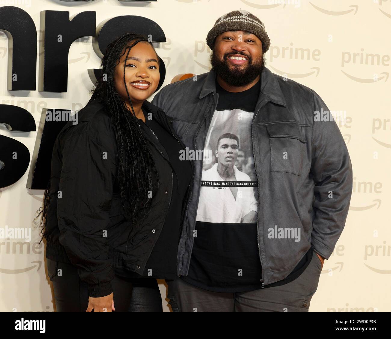 London, UK. 17th Jan, 2024. Tara Thorpe and Adrian Thorpe attend the Mr ...