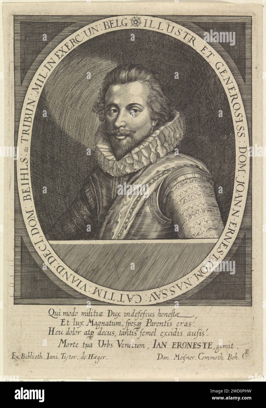 Portrait of Johan Ernst I, Count of Nassau -Siegen, Crispijn van de ...