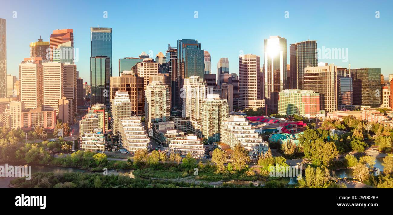 Aerial calgary city skyline buildings hi-res stock photography and ...