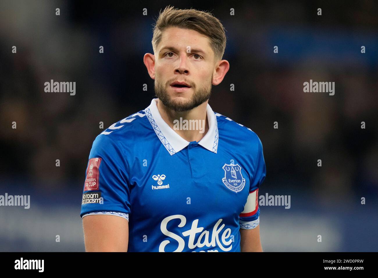 Liverpool, UK. 17th Jan, 2024. James Tarkowski of Everton during the ...