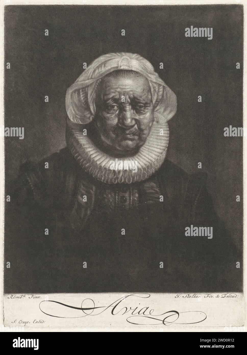 Portrait of Aechje Claesdr., Jan Stolker, After Rembrandt van Rijn ...